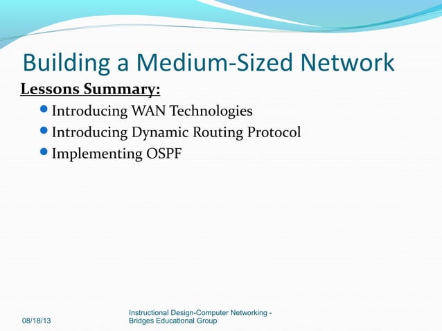 Building a medium sized network | PPT