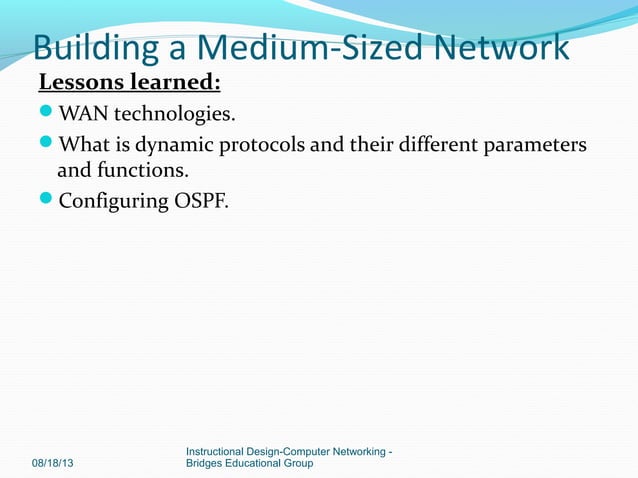 Building a medium sized network | PPT