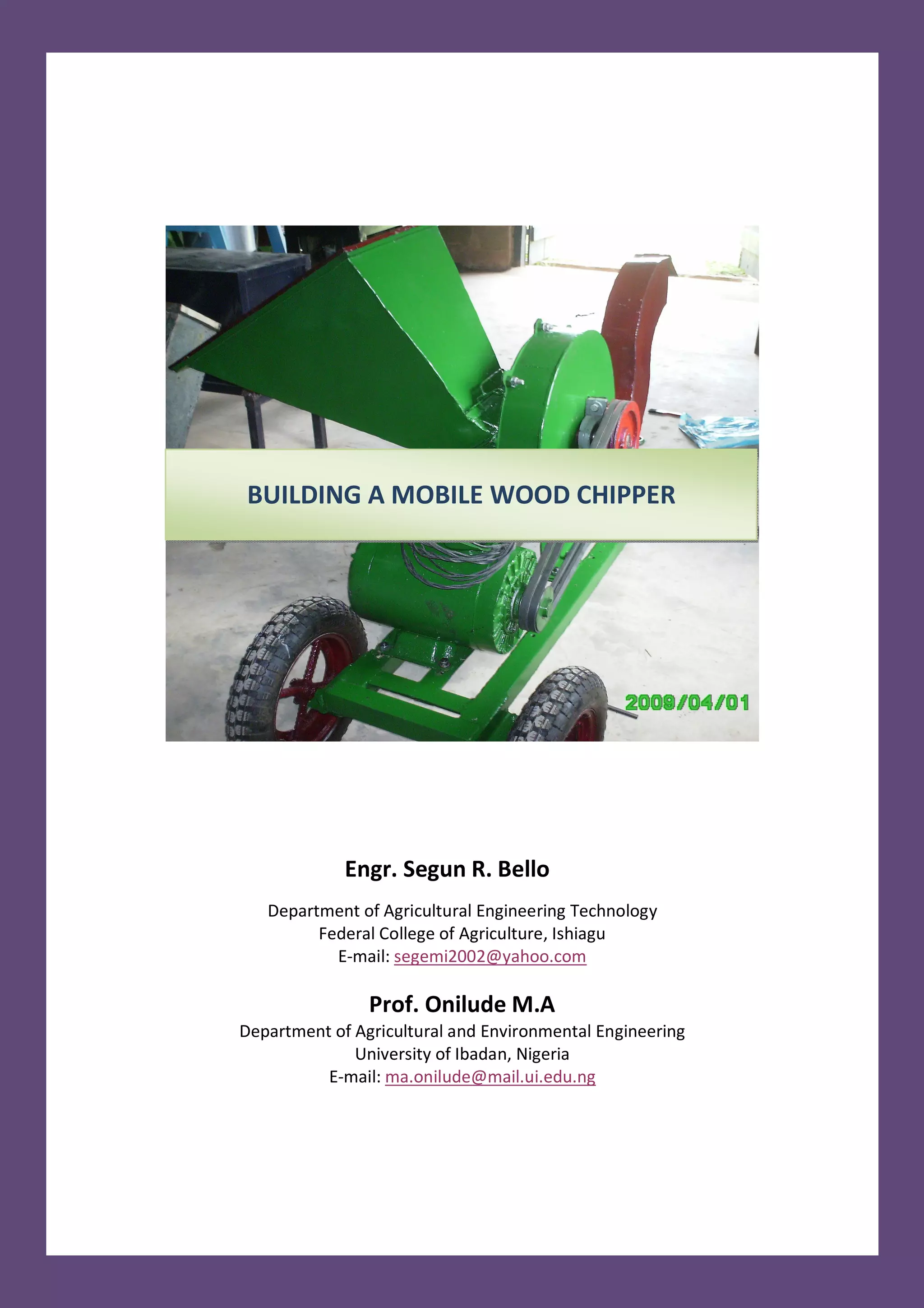 Building a mobile chipper | PDF