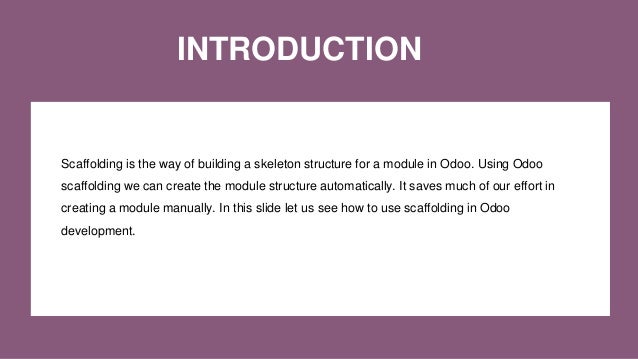 How To Build A Module In Odoo 15 Scaffold Method Ppt