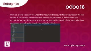 Building a Module in Odoo 16 | PPTX