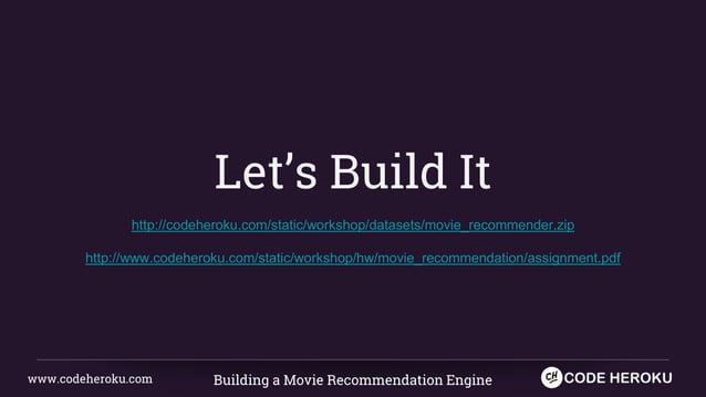 Building a movie recommendation engine in Python using Scikit-Learn - Code Heroku | PPTX