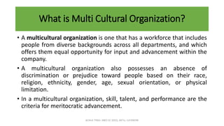 Building a multi cultural organization | PPTX