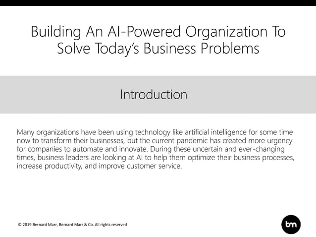 Building An AI-Powered Organization To Solve Today’s Business Problems ...