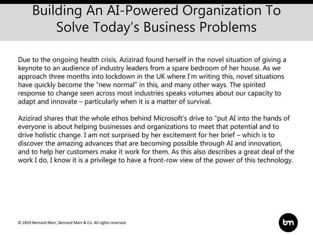 Building An AI-Powered Organization To Solve Today’s Business Problems ...