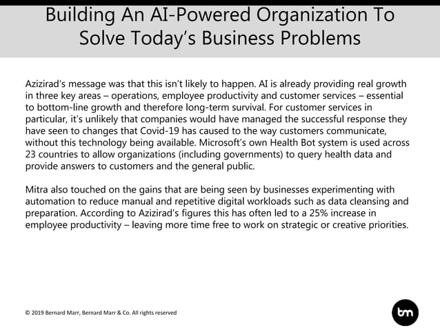 Building An AI-Powered Organization To Solve Today’s Business Problems ...