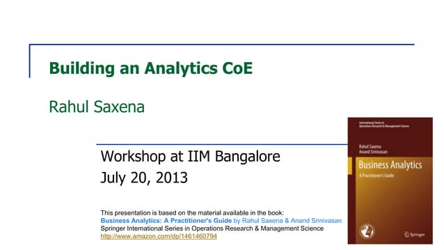 Building an Analytics CoE (Center of Excellence) | PDF