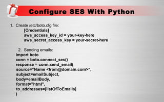 Building an automated email system with django and aws | PPT