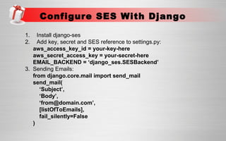 Building an automated email system with django and aws | PPT