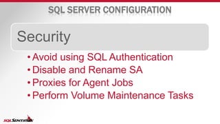 Building and configuring sql server; Some Recommended Practices. | PPTX