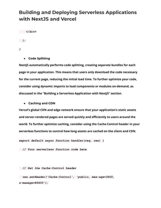 Building and Deploying Serverless Applications with NextJS and Vercel.pdf