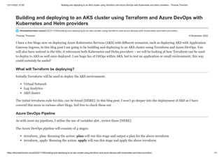 Building and deploying to an AKS cluster using Terraform and Azure ...