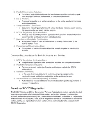 Building and Other Construction Workers (BOCW) Registration in India (1 ...