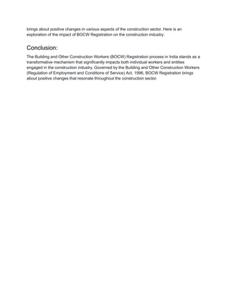 Building and Other Construction Workers (BOCW) Registration in India (1 ...