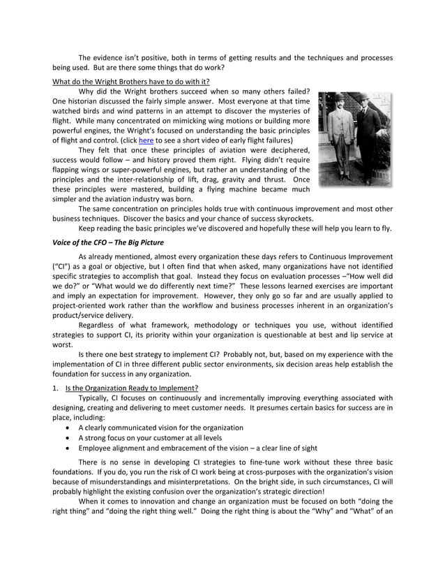 Building and sustaining a ci program | PDF