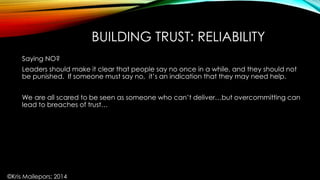 Building and Sustaining Trust for Leaders | PPTX