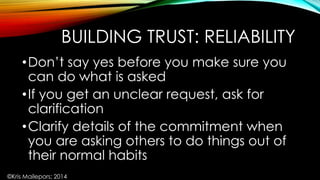 Building and Sustaining Trust for Leaders | PPTX