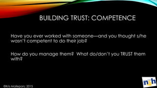 Building and sustaining trust region1 nsh | PPTX