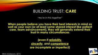 Building and sustaining trust region1 nsh | PPTX | Family and Relationships