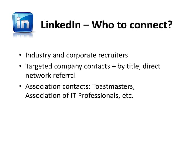 Building and using a LinkedIn network | PDF