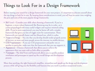 Building an Effective Design Framework | PPT