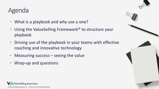 Building an Effective Playbook with the ValueSelling Framework® | PDF