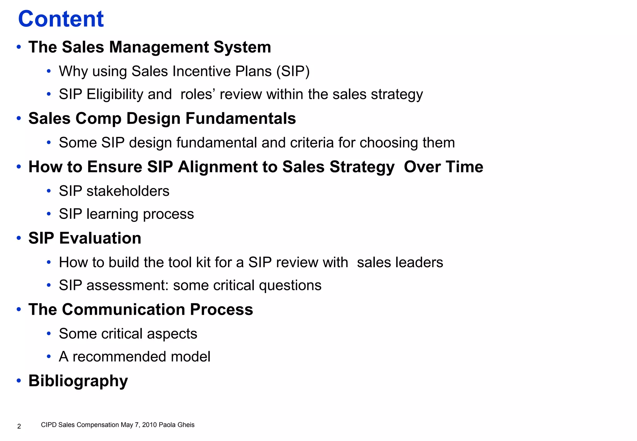 Building An Effective Sales Compensation Framework | PPT