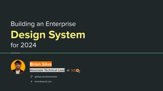 Building an Enterprise Design System for 2024 | PDF
