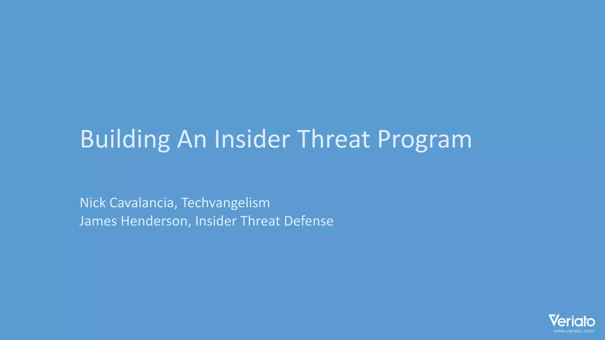 Building an insider threat program | PDF