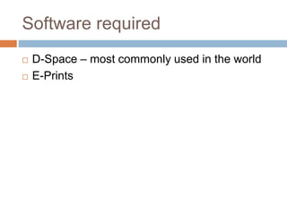 Building an institutional repository using dspace | PPTX