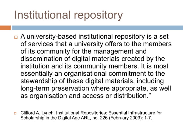 Building an institutional repository using dspace | PPTX | Databases | Computer Software and ...
