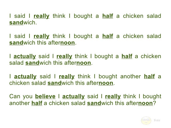 Building An Intonation Sentence