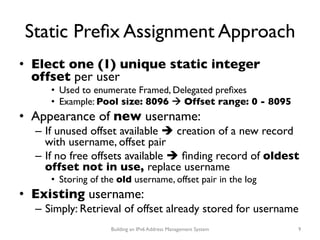 Building an IPv6 address management system | PDF