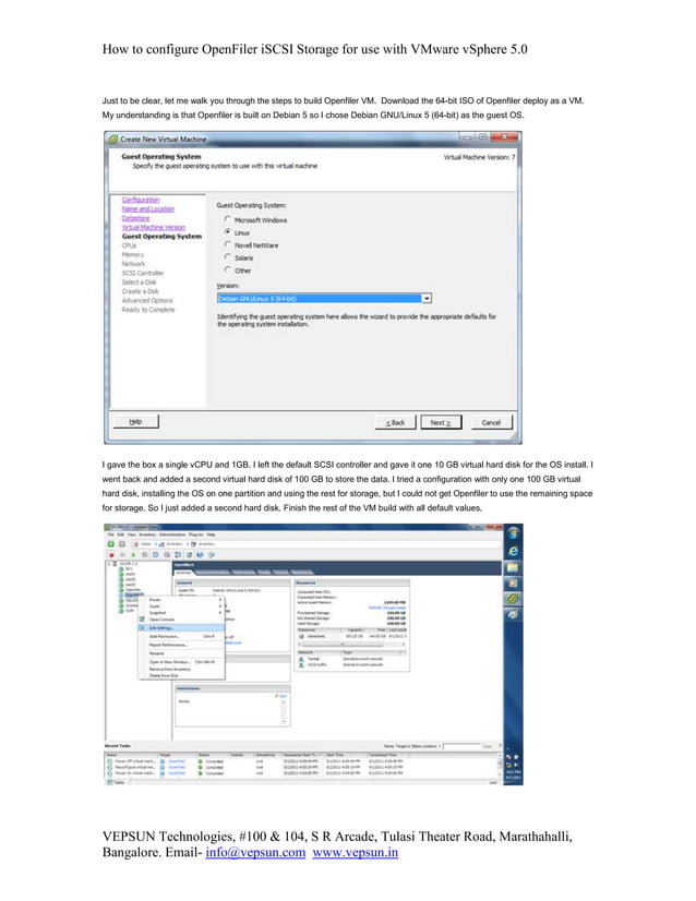 Building an openfiler storage in vmware vsphere 5.0 lab | PDF | Operating Systems | Computer ...