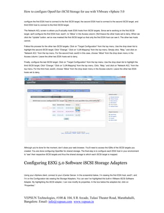 Building an openfiler storage in vmware vsphere 5.0 lab | PDF | Operating Systems | Computer ...