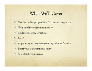 Building an organizational story that inspires - 2013 Retreat, Day 1 | PPT