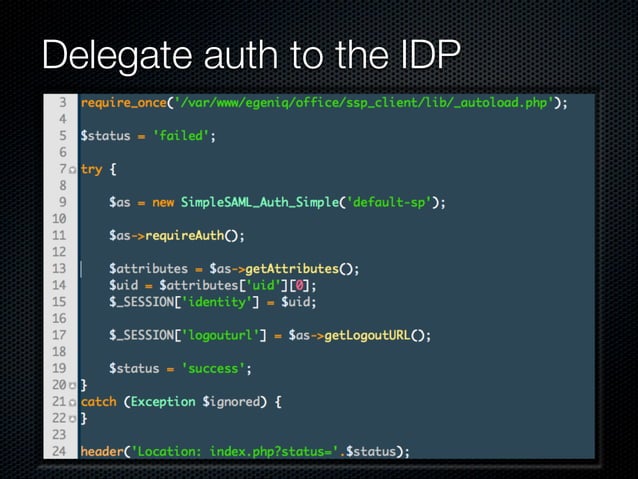 Building an SSO platform in php (Zendcon 2010) | PPT