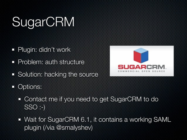 Building an SSO platform in php (Zendcon 2010) | PPT