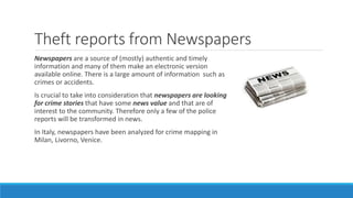 Building an urban theft map by analyzing newspaper - SMAP 2018 | PPT