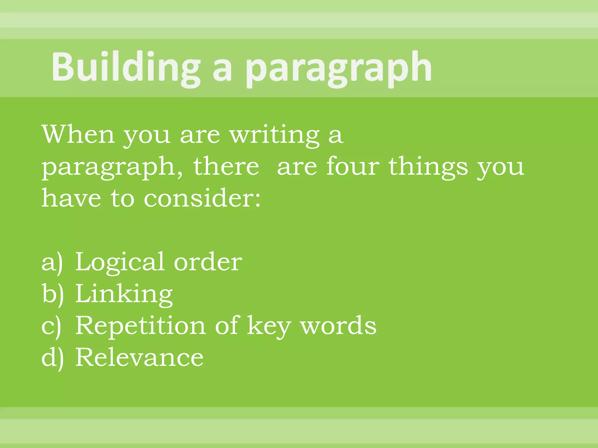 Building a paragraph | PPTX