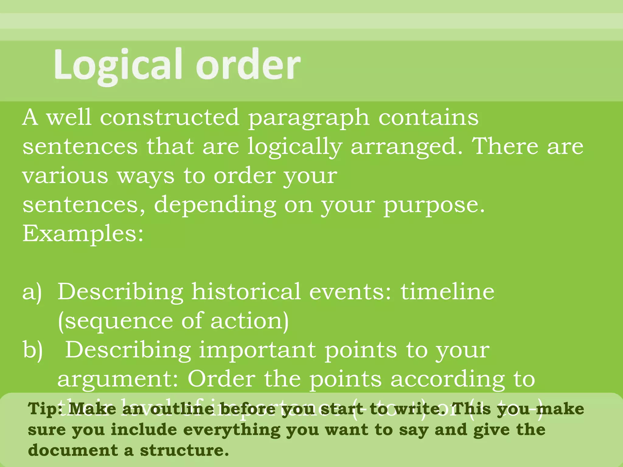 Building a paragraph | PPTX