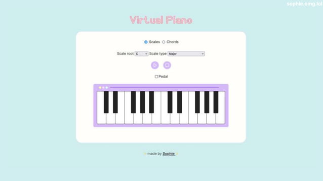 Building a piano with the Web Audio API - Sophie | PPT