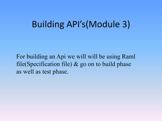 Building api’s(module 3) | PPTX