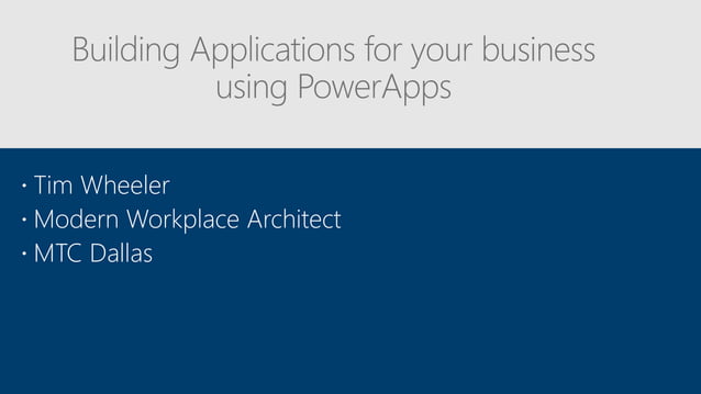 Building applications for your business using power apps and flow | PPT