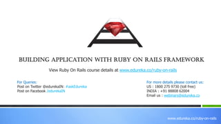 Building Application with Ruby On Rails Framework | PPT