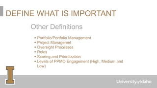 Building a ppmo from scratch | PPT