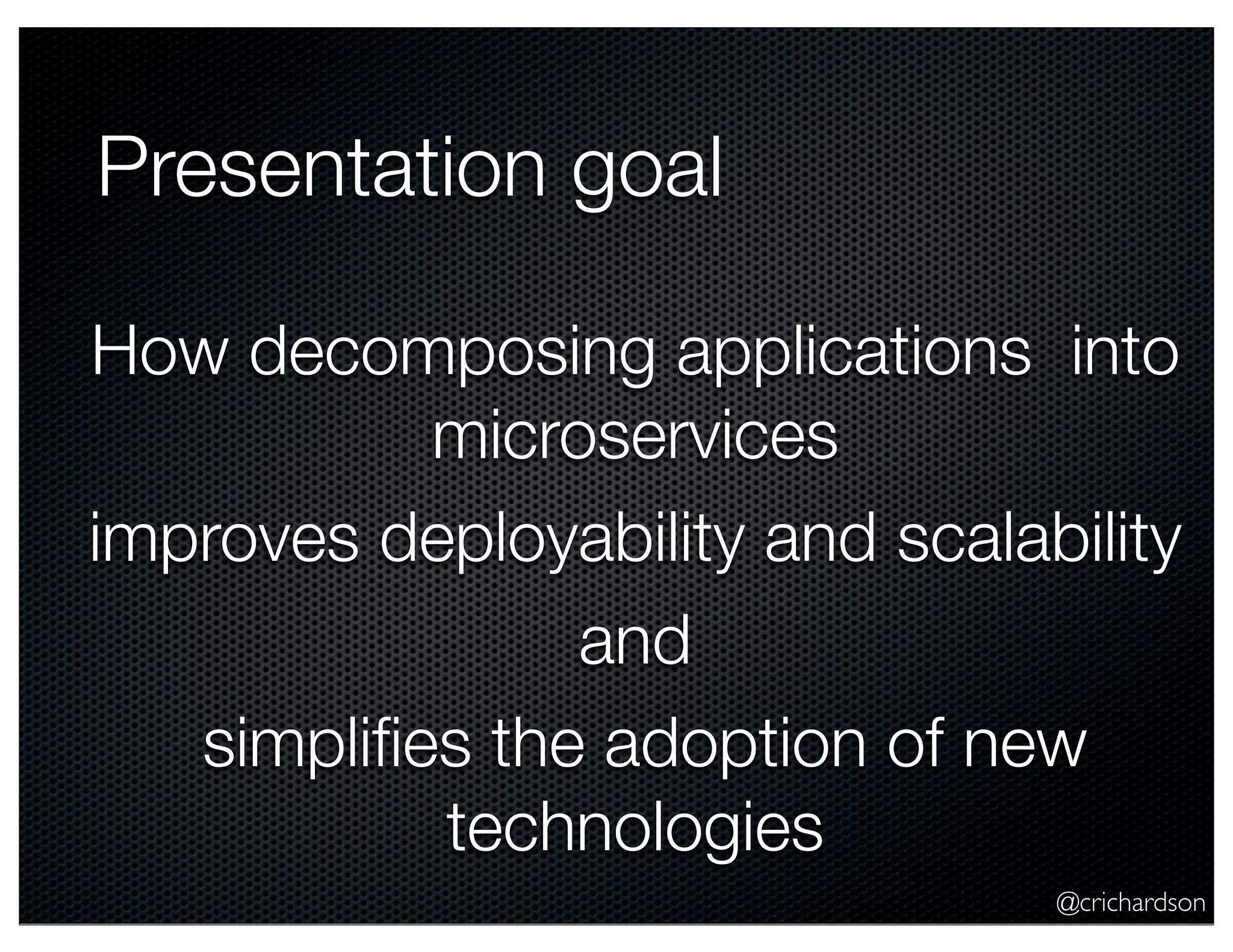 Developing applications with a microservice architecture (svcc) | PDF