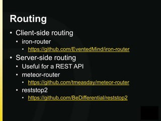 Building a production ready meteor app | PPT