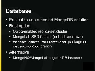 Building a production ready meteor app | PPT