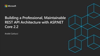 Building a professional, maintainable rest api architecture with asp.net core 2.2 | PPT